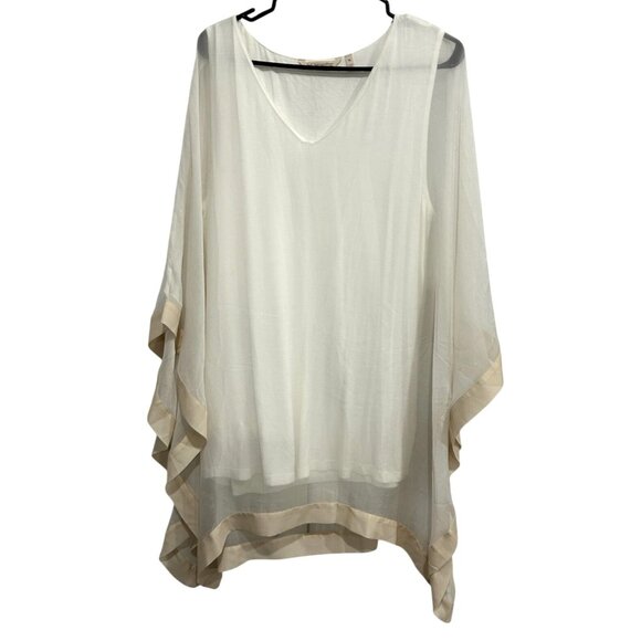 Soft Surroundings | Tops | Soft Surroundings Womens Sheer Silk Poncho ...